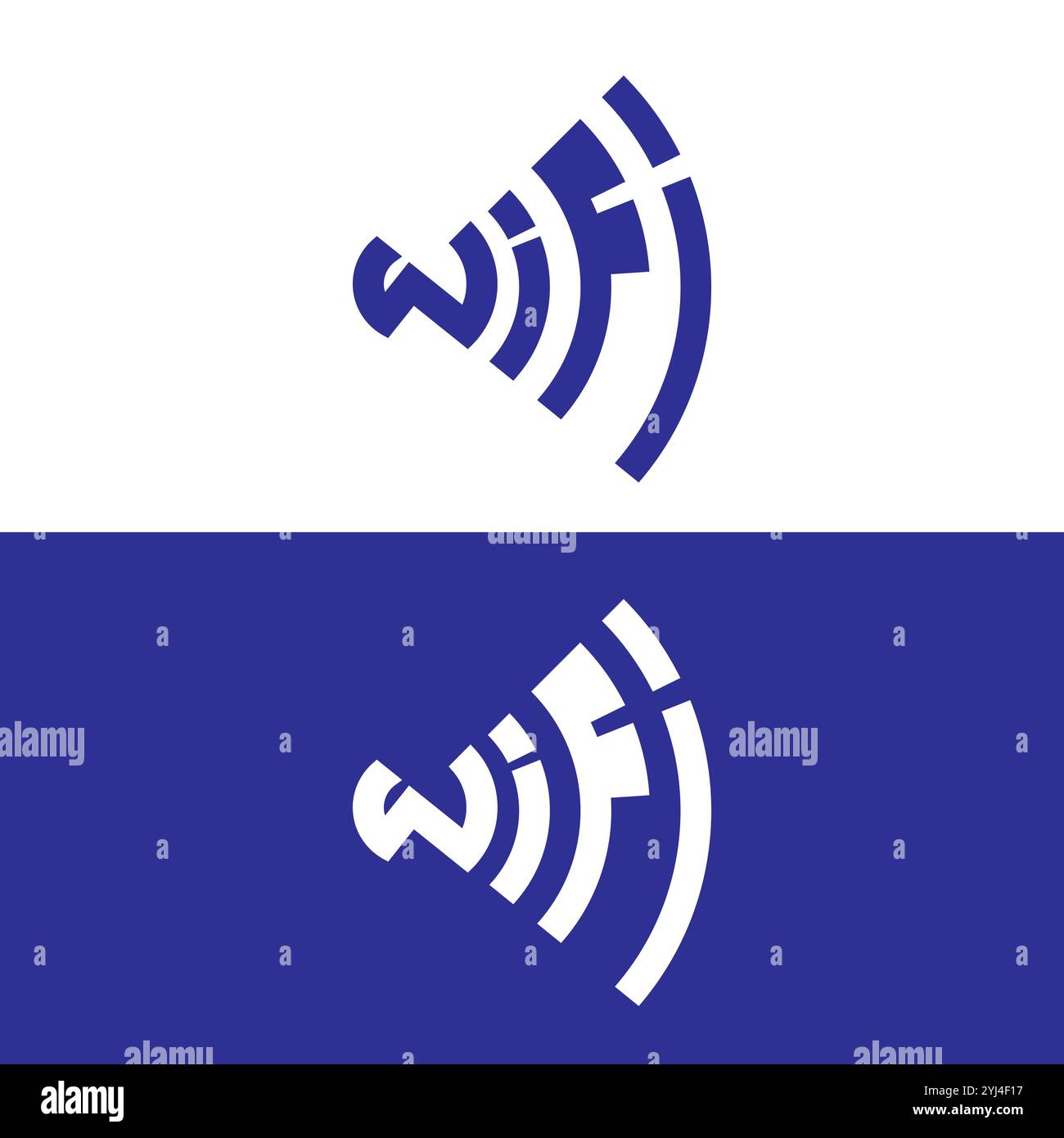 Blue Wifi text isolated on white background Stock Vector Image & Art ...