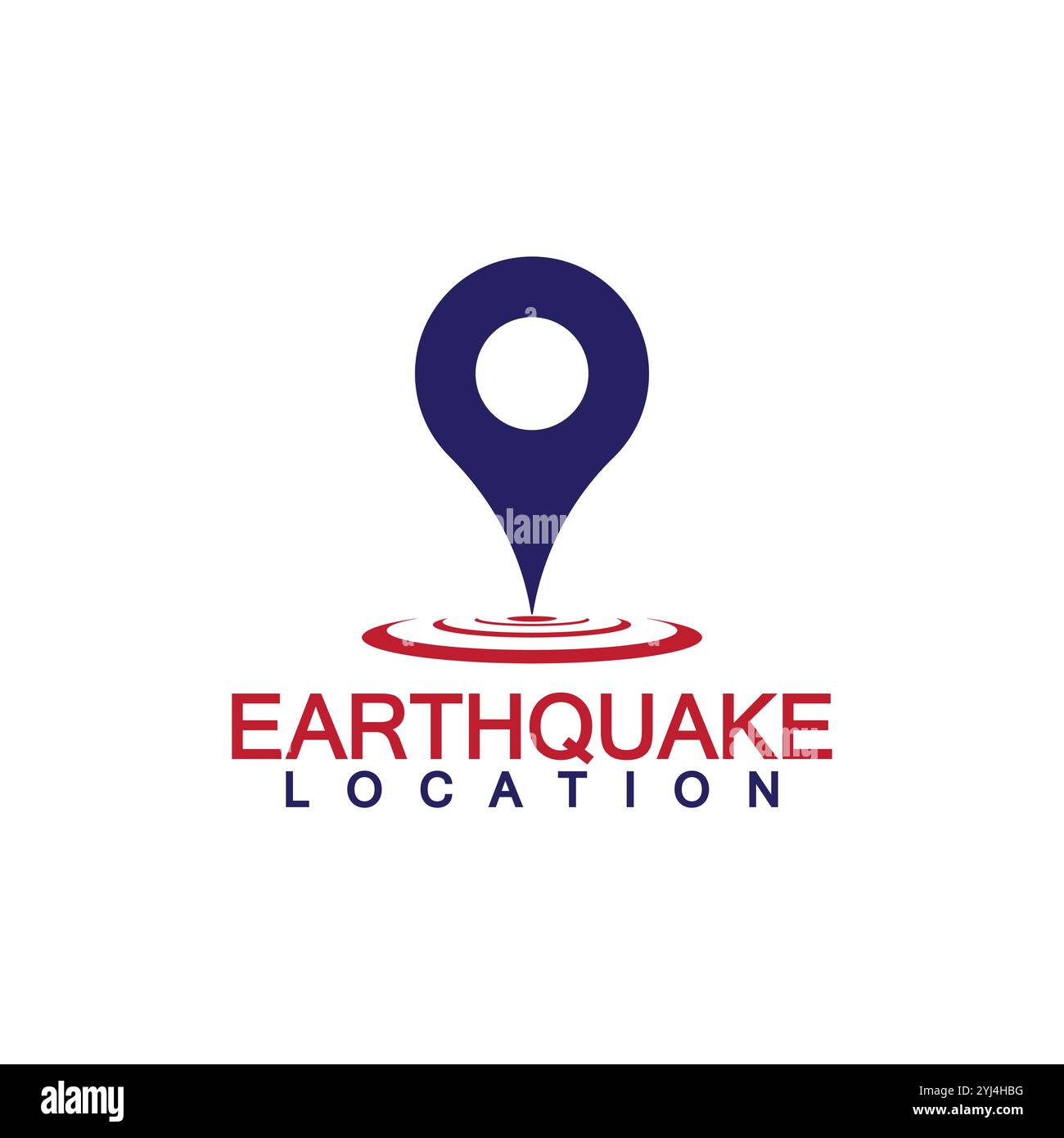 Earthquake Location logo Icon design Isolated on White Background. Map ...