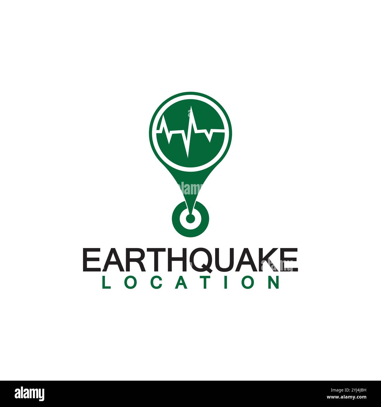 Earthquake Location logo Icon design Isolated on White Background. Map ...