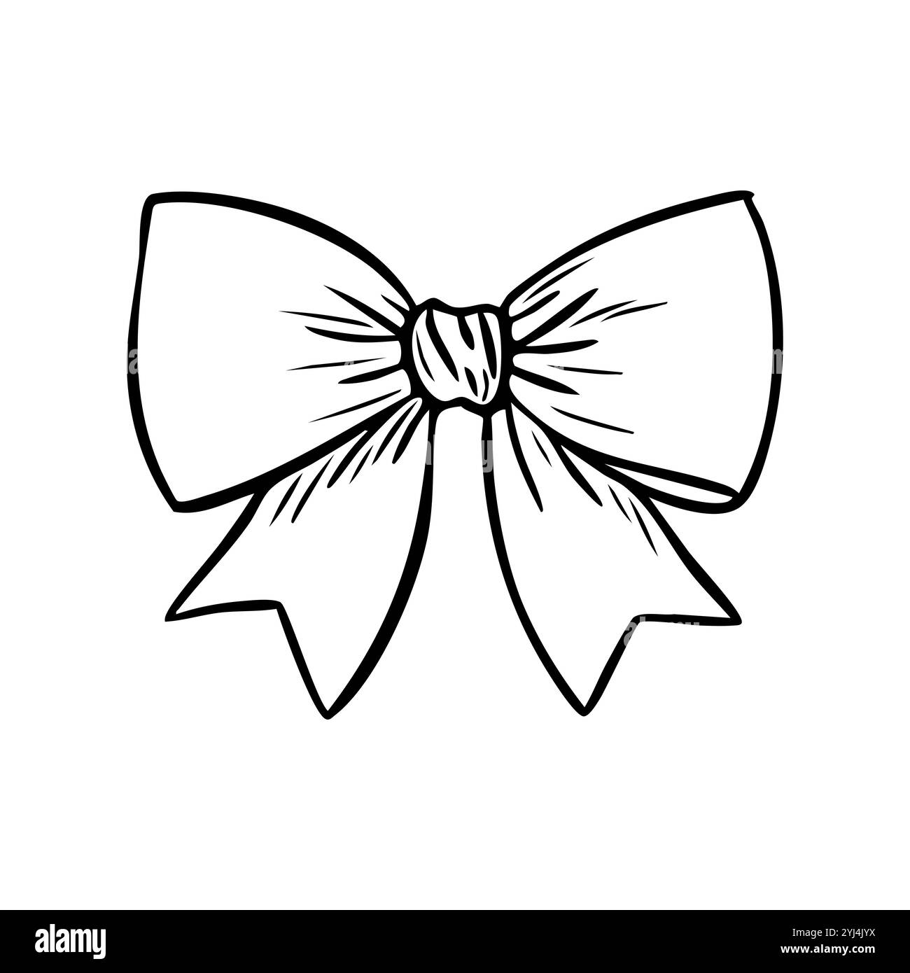 Bow, sketch engraving. Vector black and white illustration isolated ...