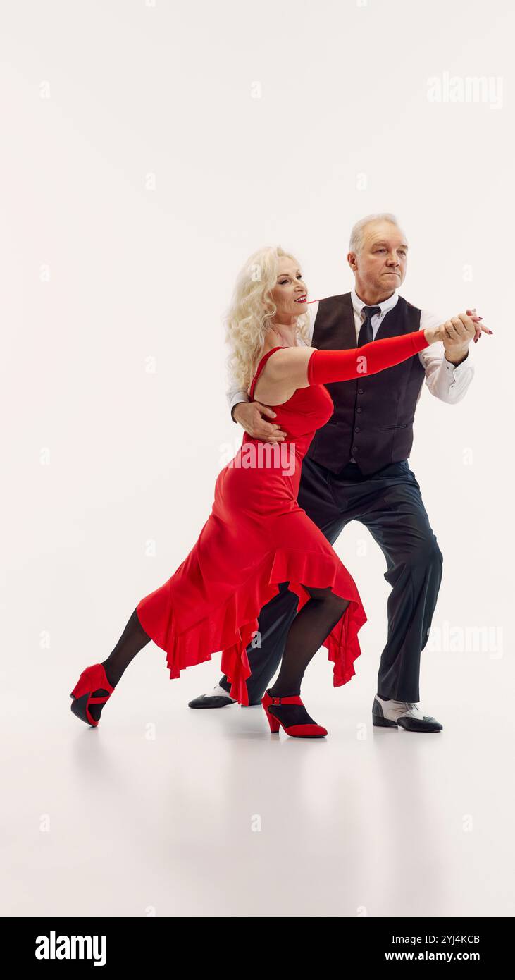 Tango aesthetic through years. Elderly beautiful woman and handsome ...