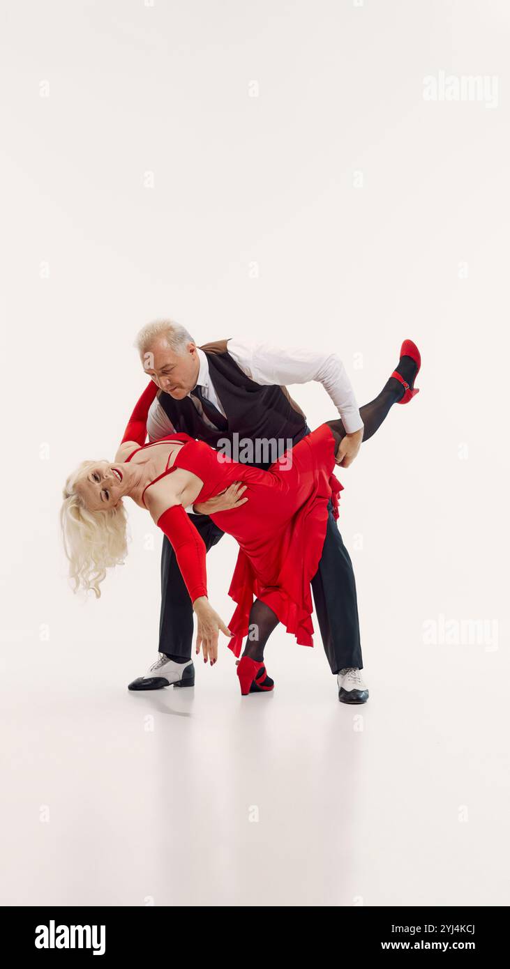 Tango aesthetic through years. Elderly beautiful woman and handsome ...