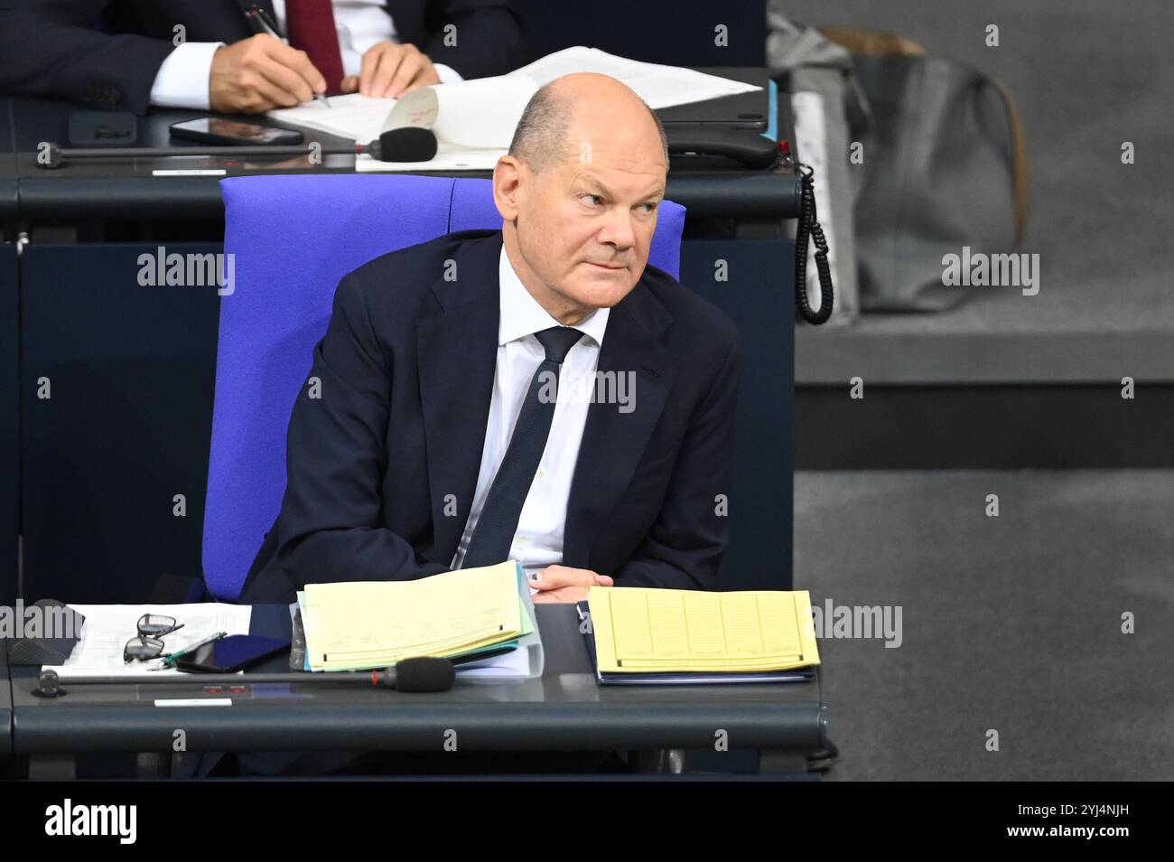 13 November 2024, Berlin: Federal Chancellor Olaf Scholz (SPD) takes ...