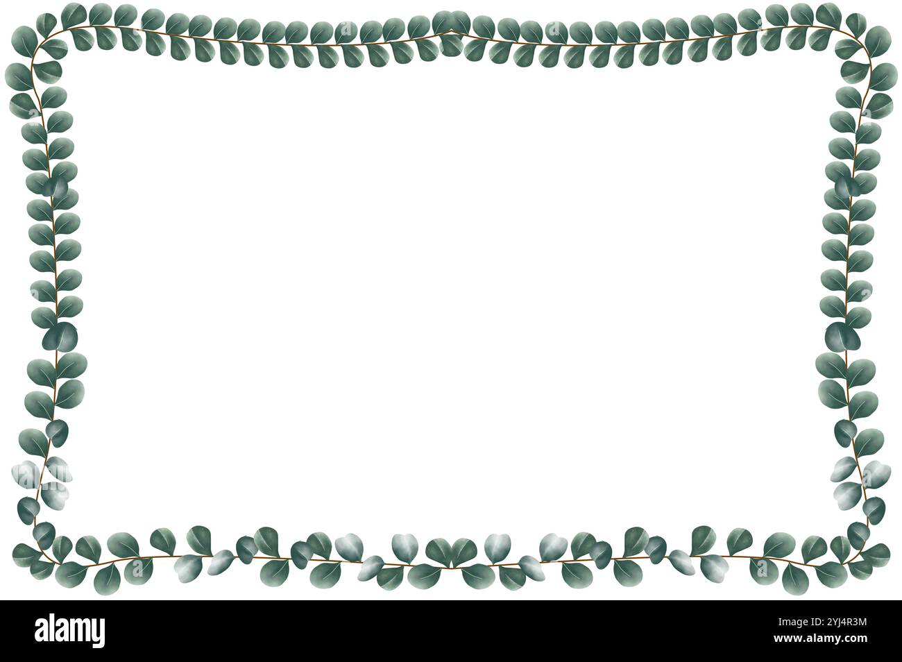 Watercolor border fresh ripe Cut Out Stock Images & Pictures - Alamy