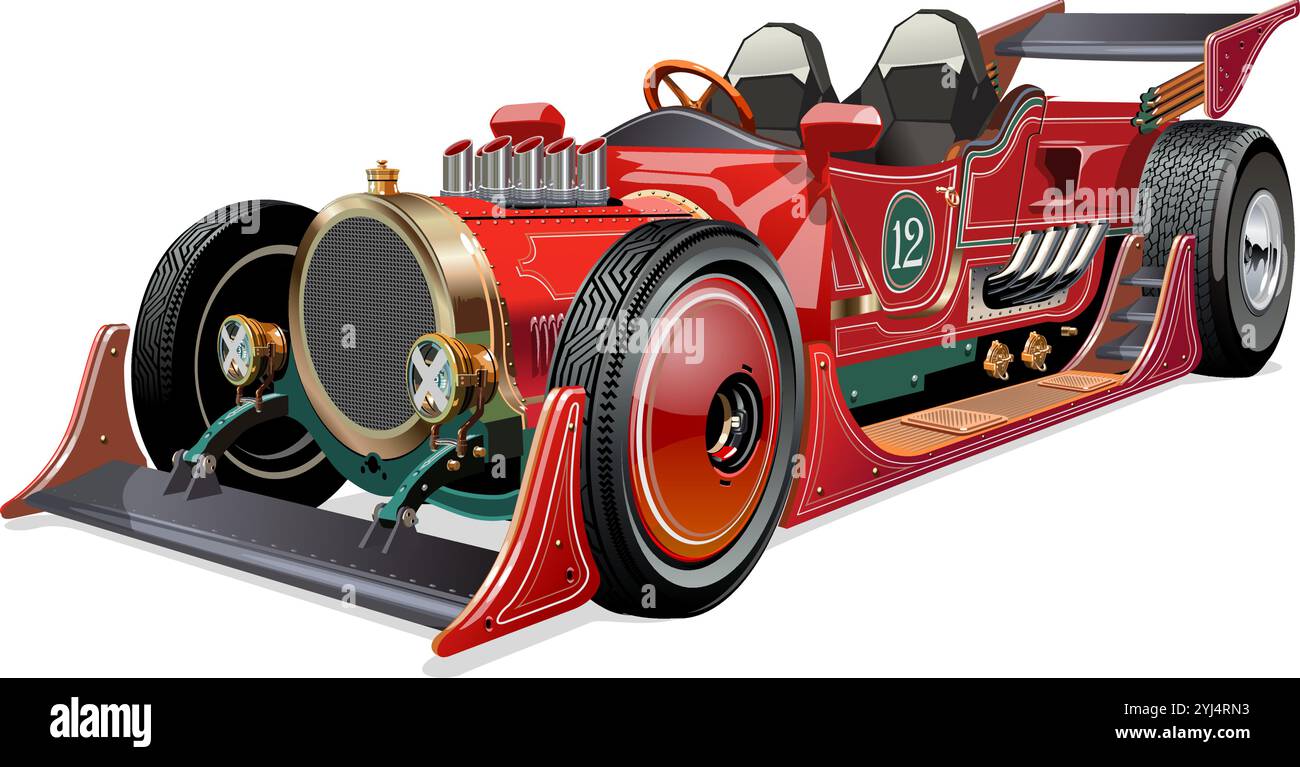 Custom fiction retro race car concept. Available EPS-10 vector format ...