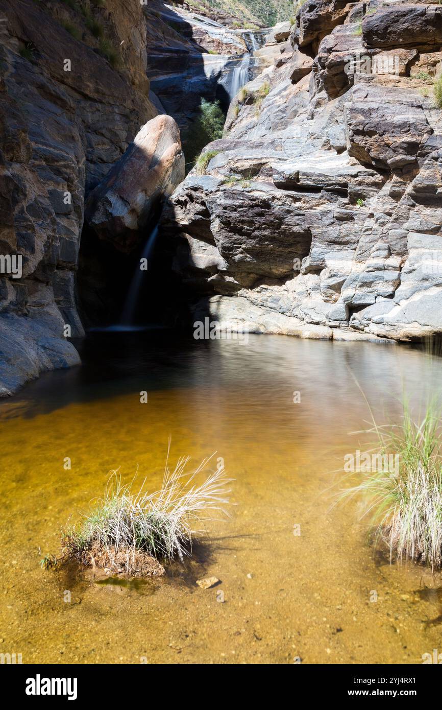 Seven Falls in Bear Canyon, Pusch Ridge Wilderness, Arizona Stock Photo ...