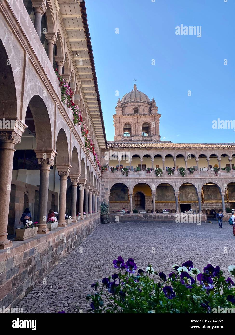 The inner courtyard of Coricancha: Cusco's Golden Temple of the Sun in ...