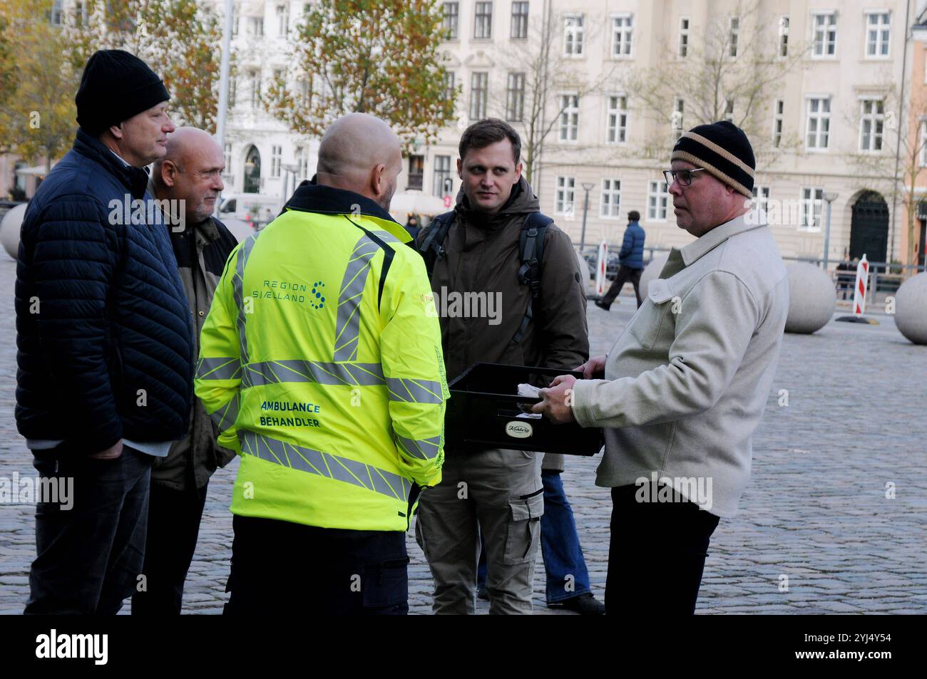 Copenhagen/ DenmarK/13 November 2024/ambulance driver protest rally ...