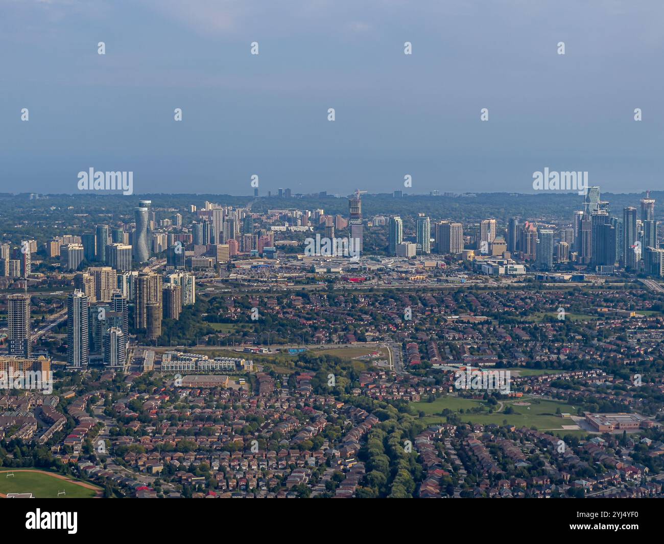 Beautiful aerial view of the city of Toronto Canada Seen from the ...