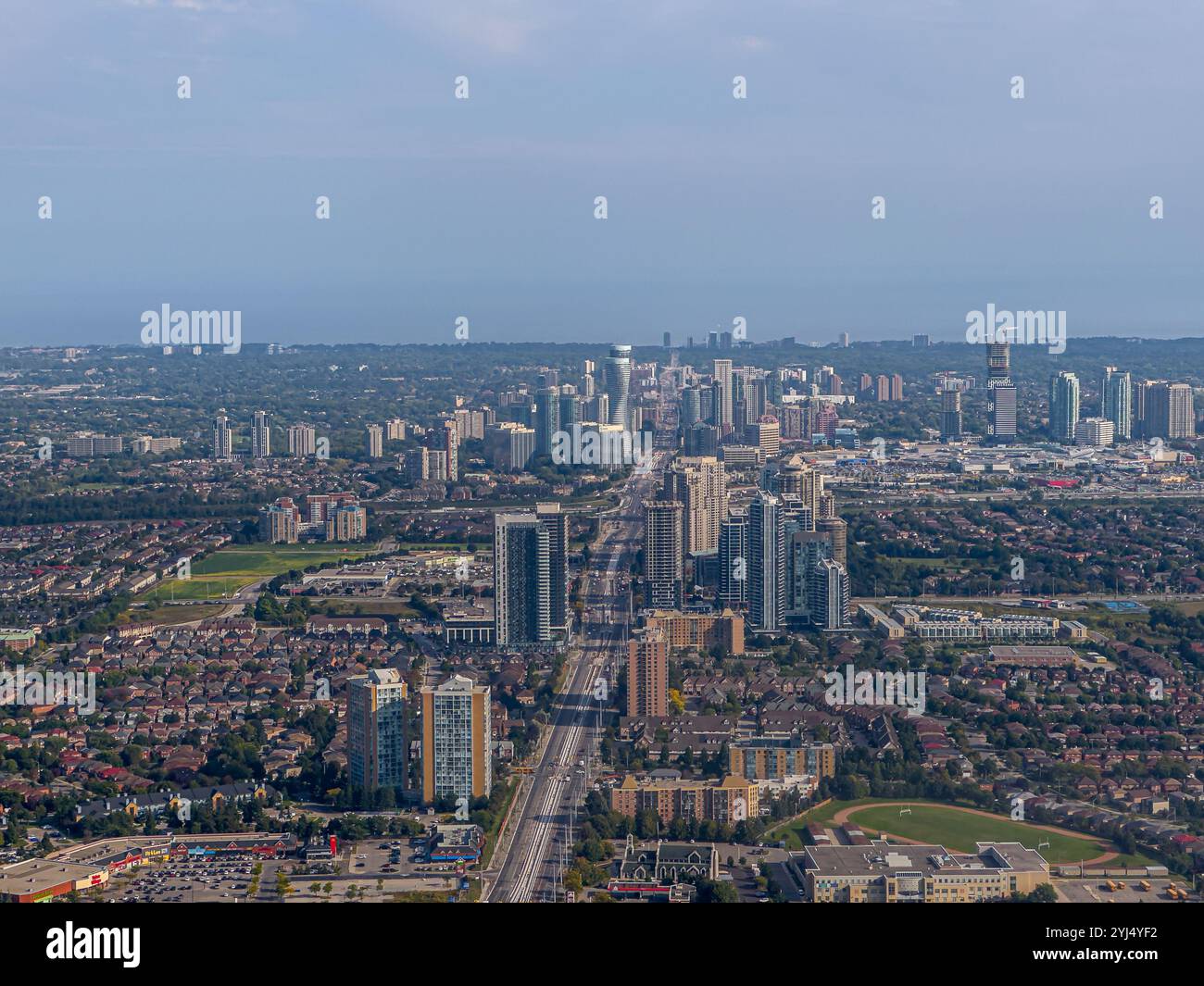 Beautiful aerial view of the city of Toronto Canada Seen from the ...