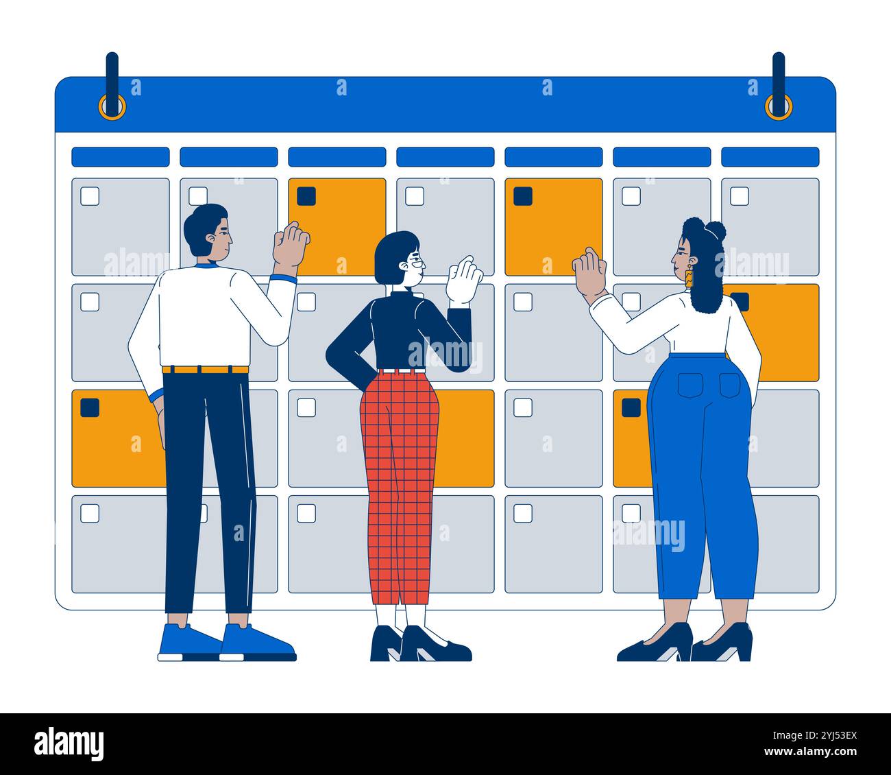 Work plan 2D illustration concept Stock Vector Image & Art - Alamy