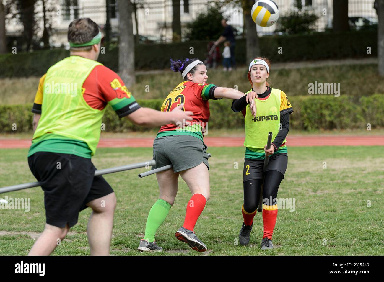 Quidditch match - To score the ball has to be put across one of the ...
