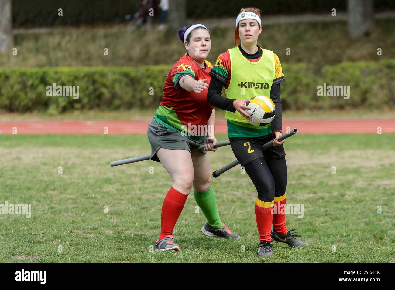 Quidditch match - To score the ball has to be put across one of the ...