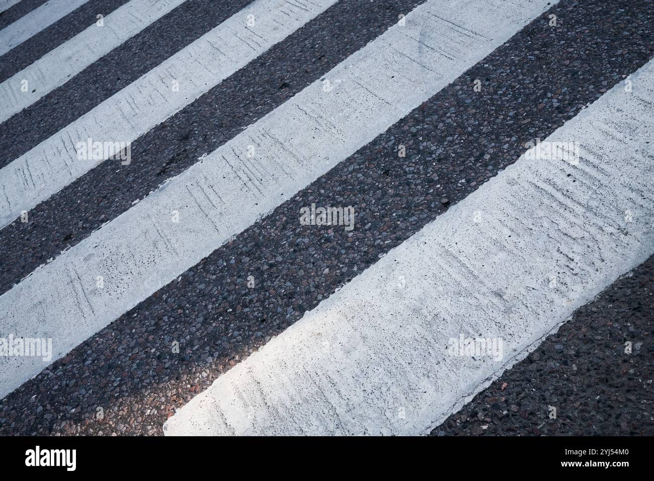 Zebra crossing stripes on a street Stock Photo - Alamy