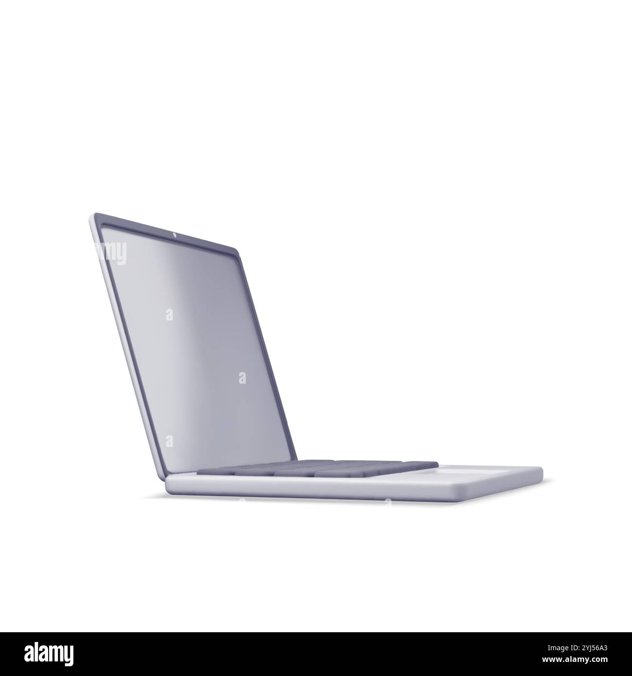 3D cartoon laptop computer isolated Stock Vector Image & Art - Alamy