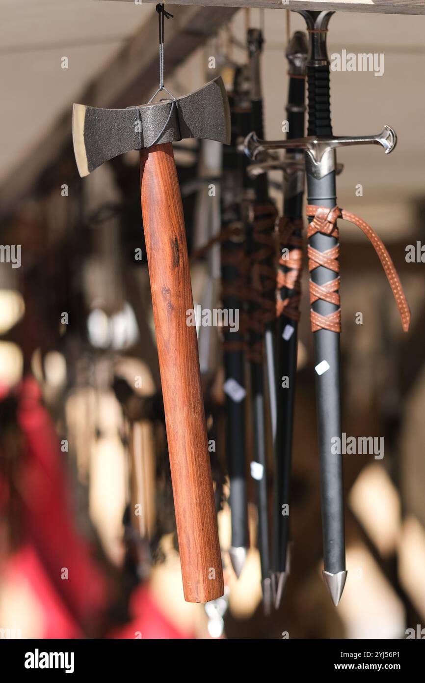 Hanging swords hi-res stock photography and images - Alamy
