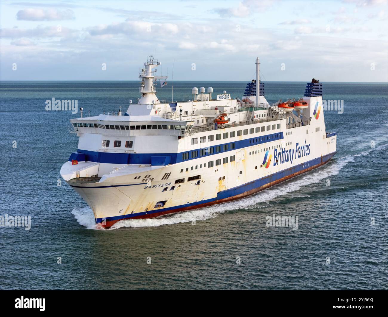 The French cross-Channel ferry Barfleur, operated by Brittany Ferries ...