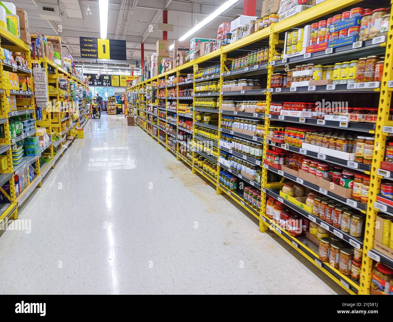 Toronto, On, Canada - August 23, 2024: Indoor view of the shelves in No ...