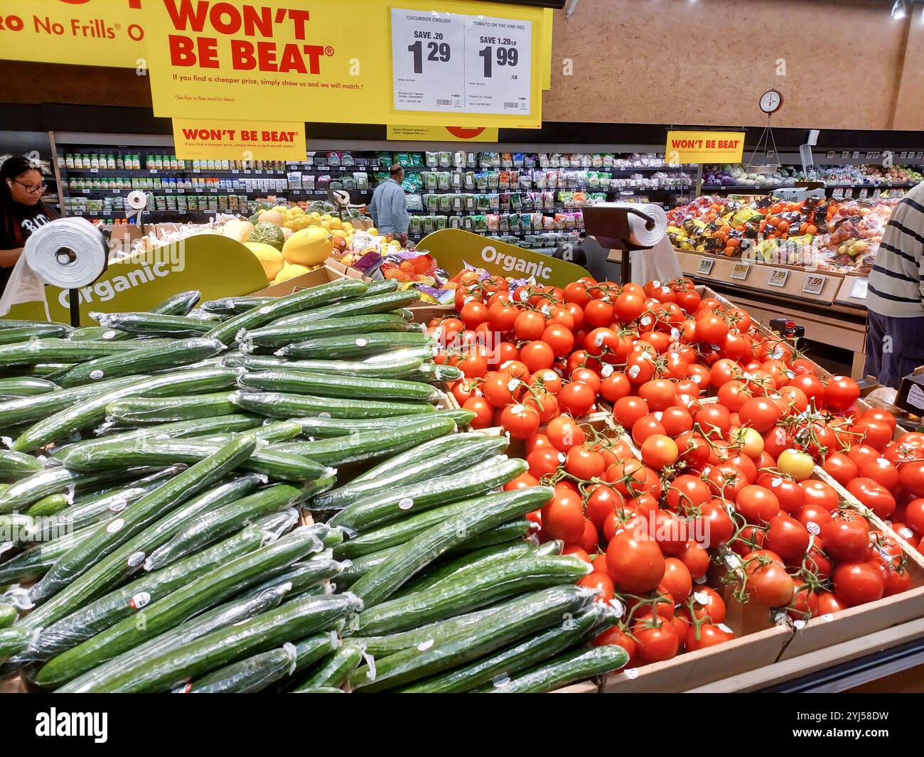 Toronto, On, Canada - August 23, 2024: Indoor view of the produce ...
