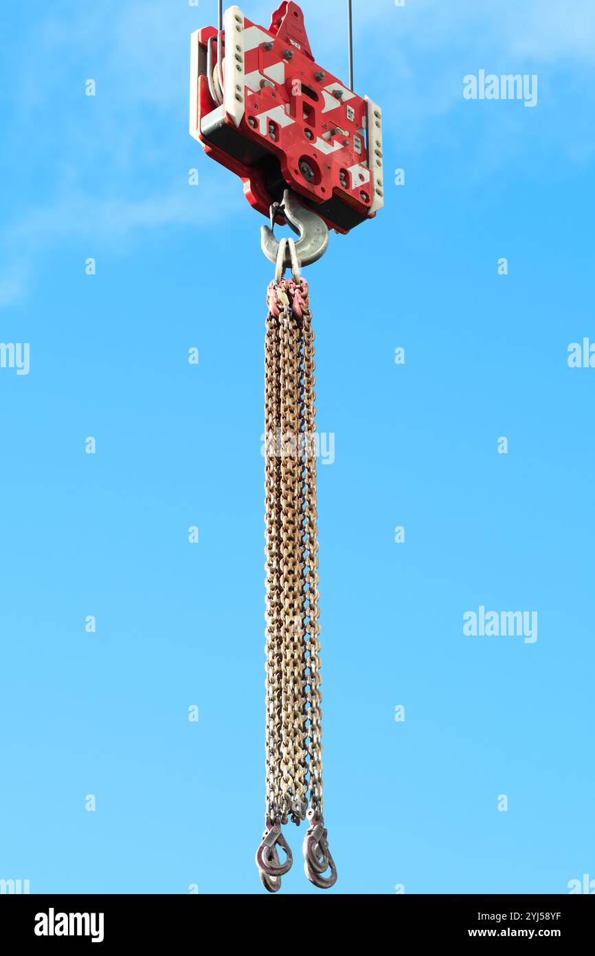 Lower sheave of a crane Stock Photo - Alamy