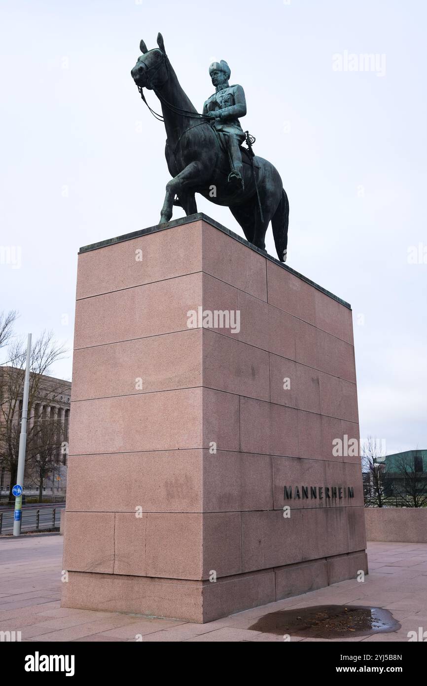 The Mannerheim monument in Helsinki Stock Photo - Alamy