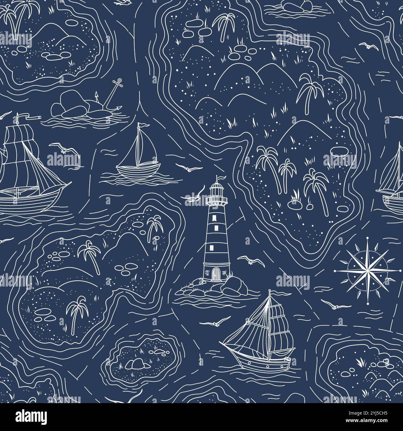 Islands map marine Stock Vector Images - Alamy