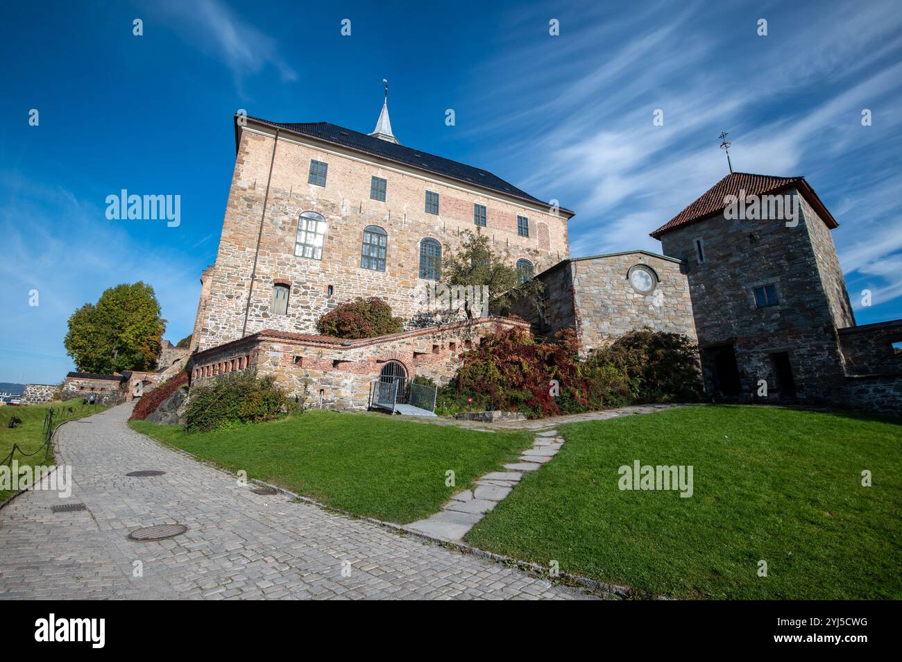 The main castle building within the grounds to the 13th century ...