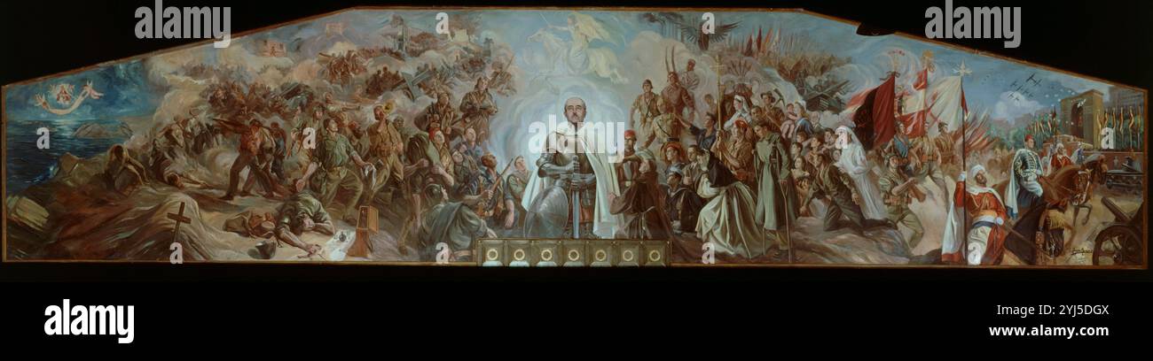 Allegory of Franco and the Cross. 1948-1949. Mural. Madrid, Military ...