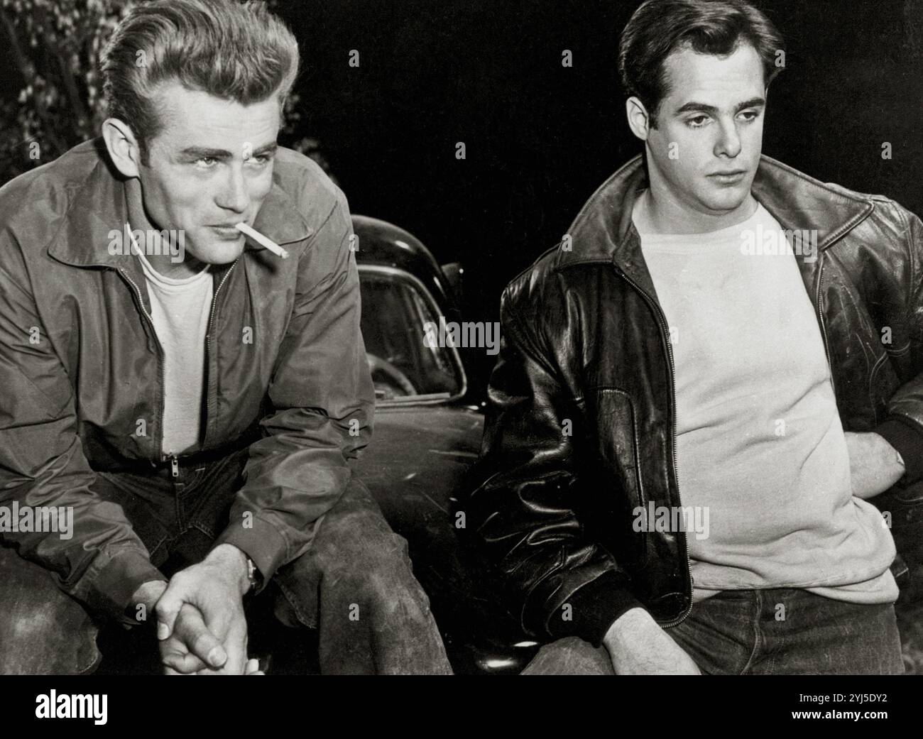 James Dean, Corey Allen, "Rebel Without A Cause" (1955). Photo credit ...