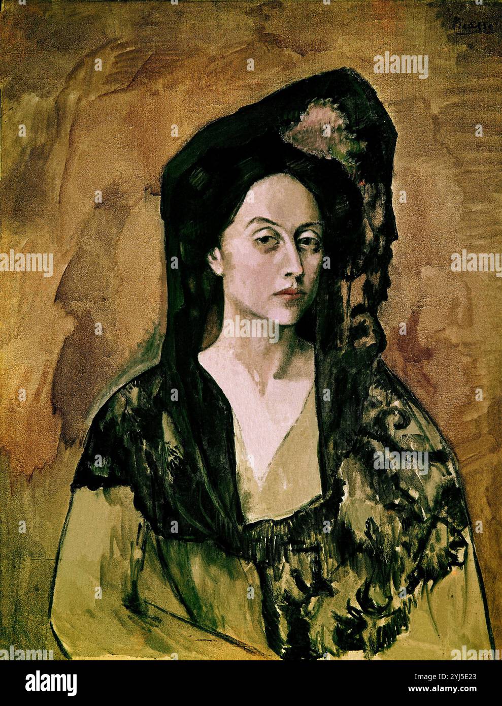 'Portrait of Benedetta Bianco', 1905, Oil and charcoal on canvas, 90 x ...