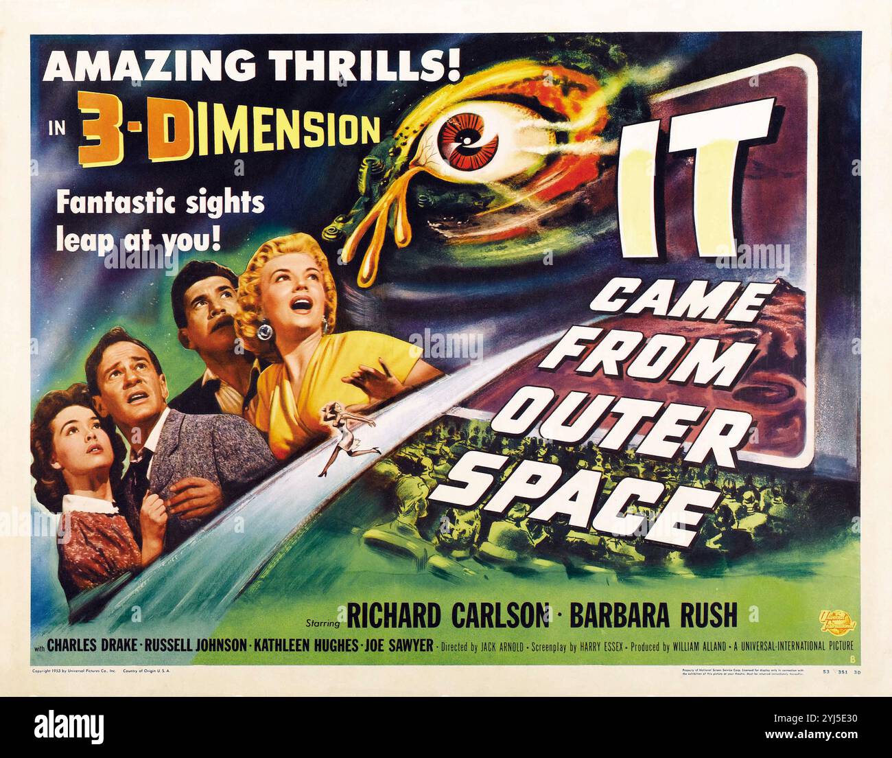 Lobby Card, It Came From Outer Space (Universal, 1953). (File reference# 34580-710THA Stock ...