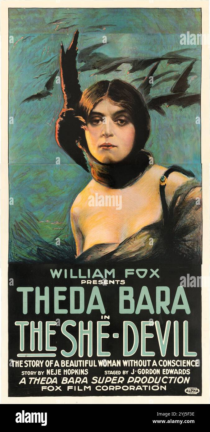 Poster, "The She-Devil" (1918). Photo credit: Fox Film Corp. (File ...