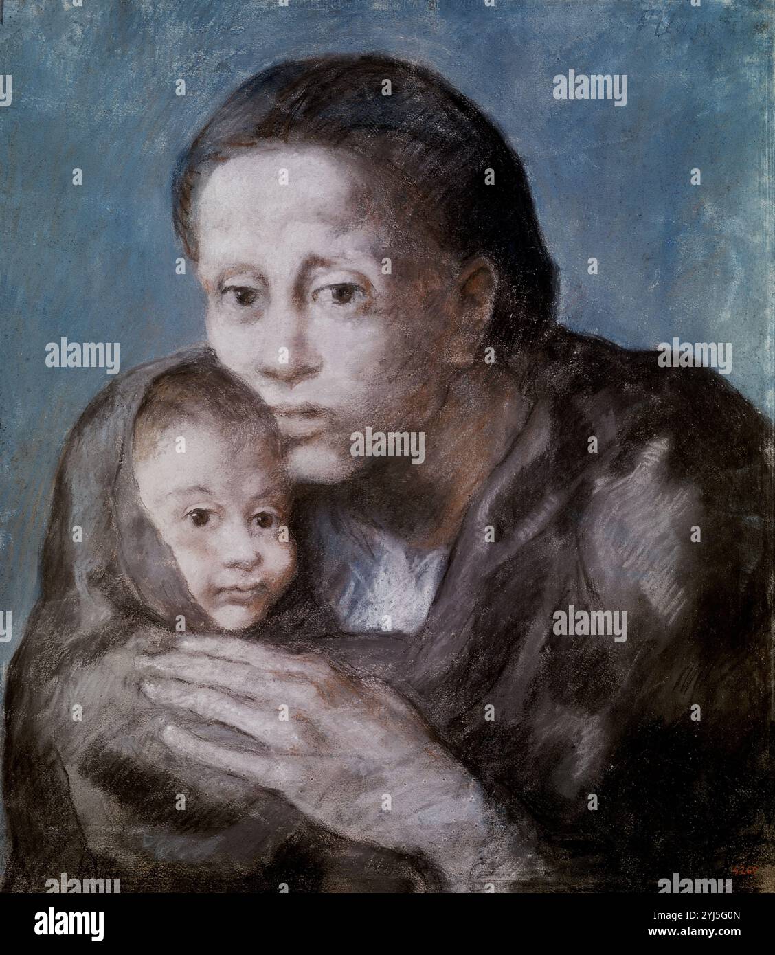 Motherhood - 1903 - charcoal and pastel - 47,5x41. Author: PABLO ...