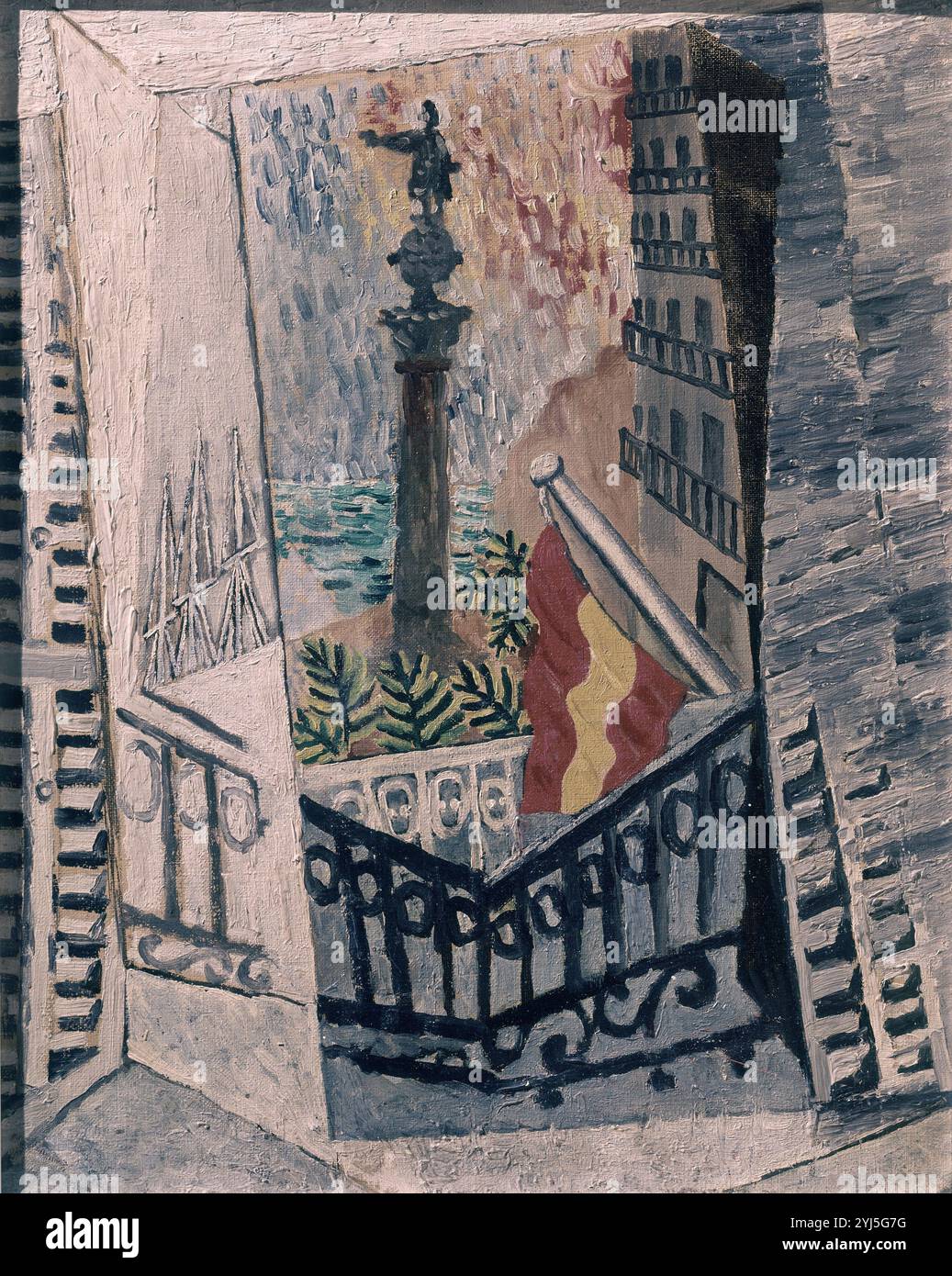 El Paseo de Colon - 1917 - oil on canvas. Author: PABLO PICASSO (1881 ...