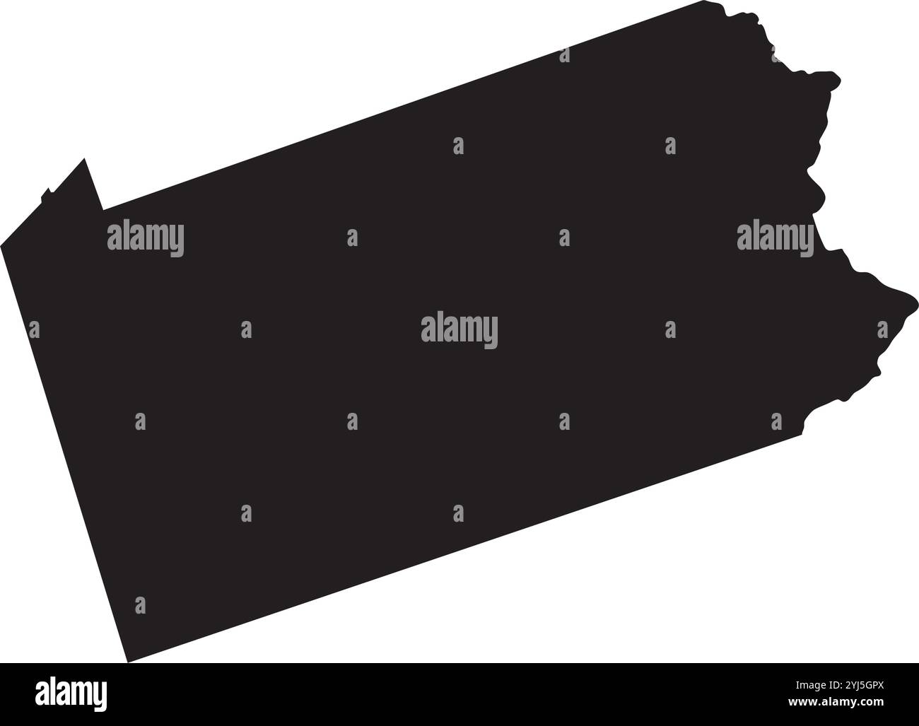 Pennsylvania State Map Icon Element Design Stock Vector Image & Art - Alamy
