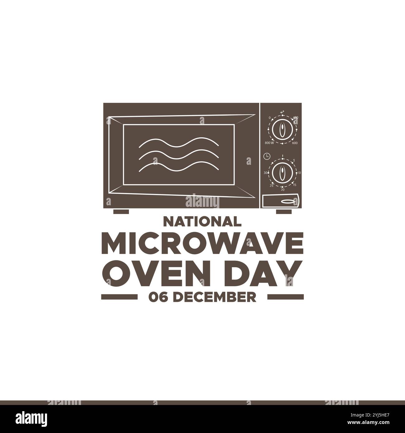National Microwave oven day December 6 vector illustration, suitable ...
