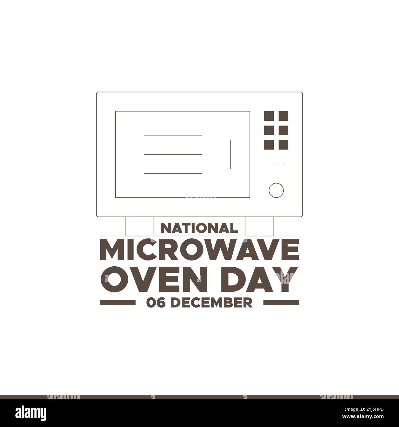 National Microwave oven day December 6 vector illustration, suitable ...
