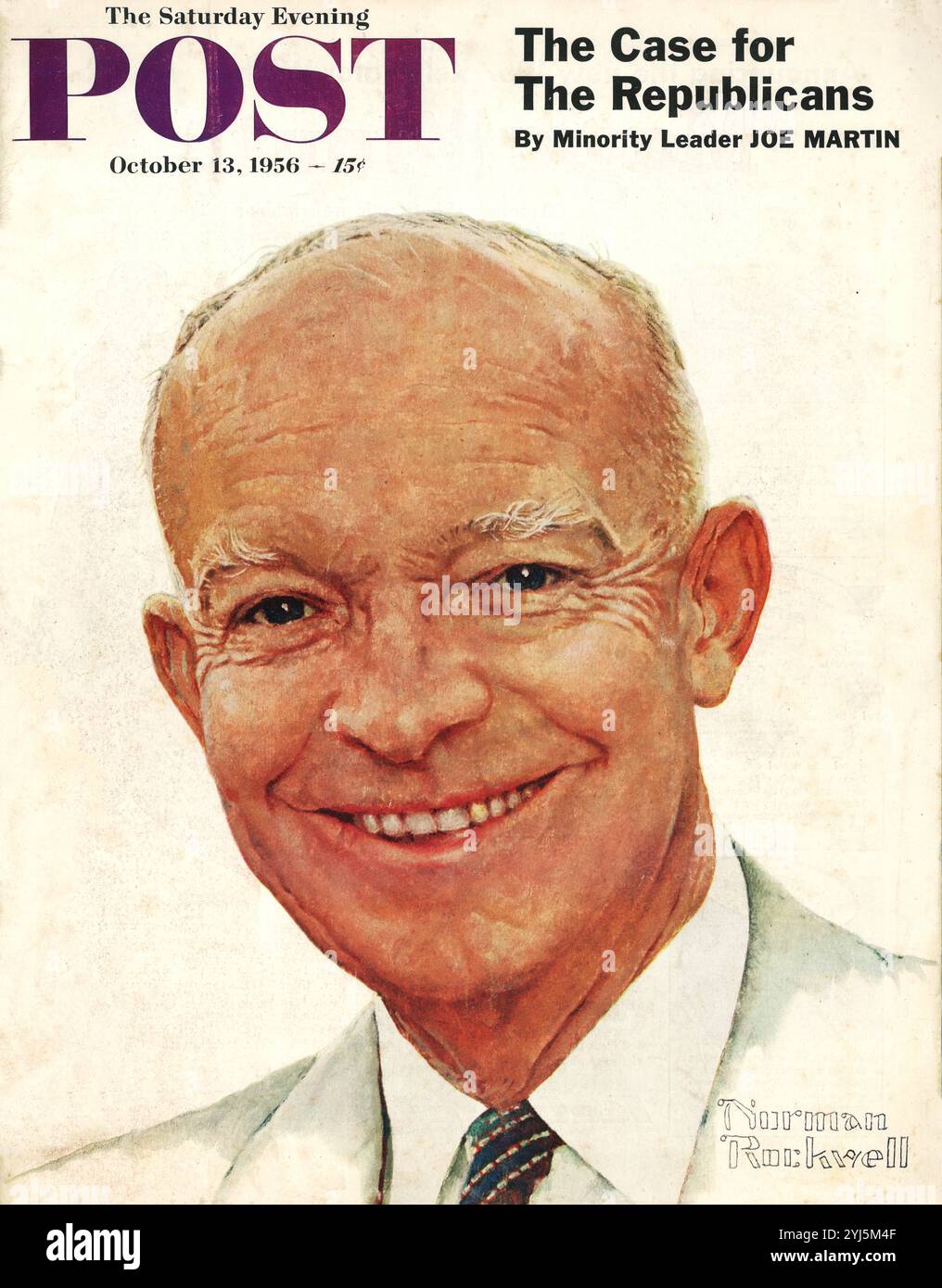 1956 Norman Rockwell Dwight D. Eisenhower portrait on the Saturday ...