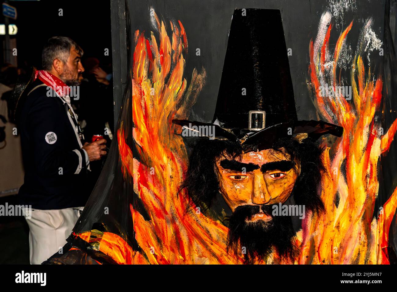 An Image Of Guy Fawkes Is Paraded Around The Streets Of Lewes During ...