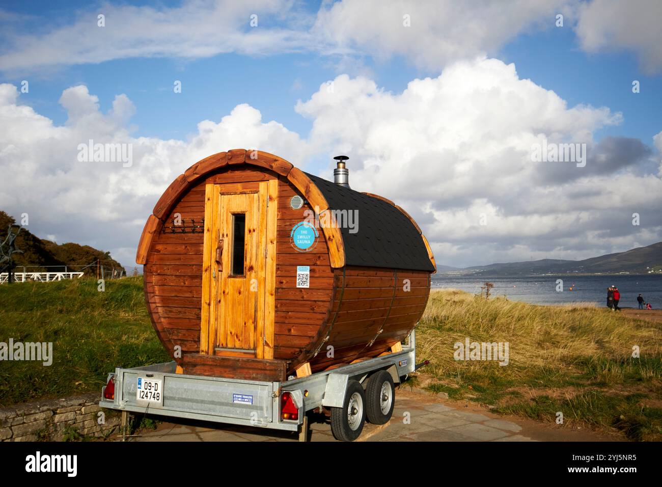 the swilly sauna mobile wooden sauna parked up rathmullan, county ...