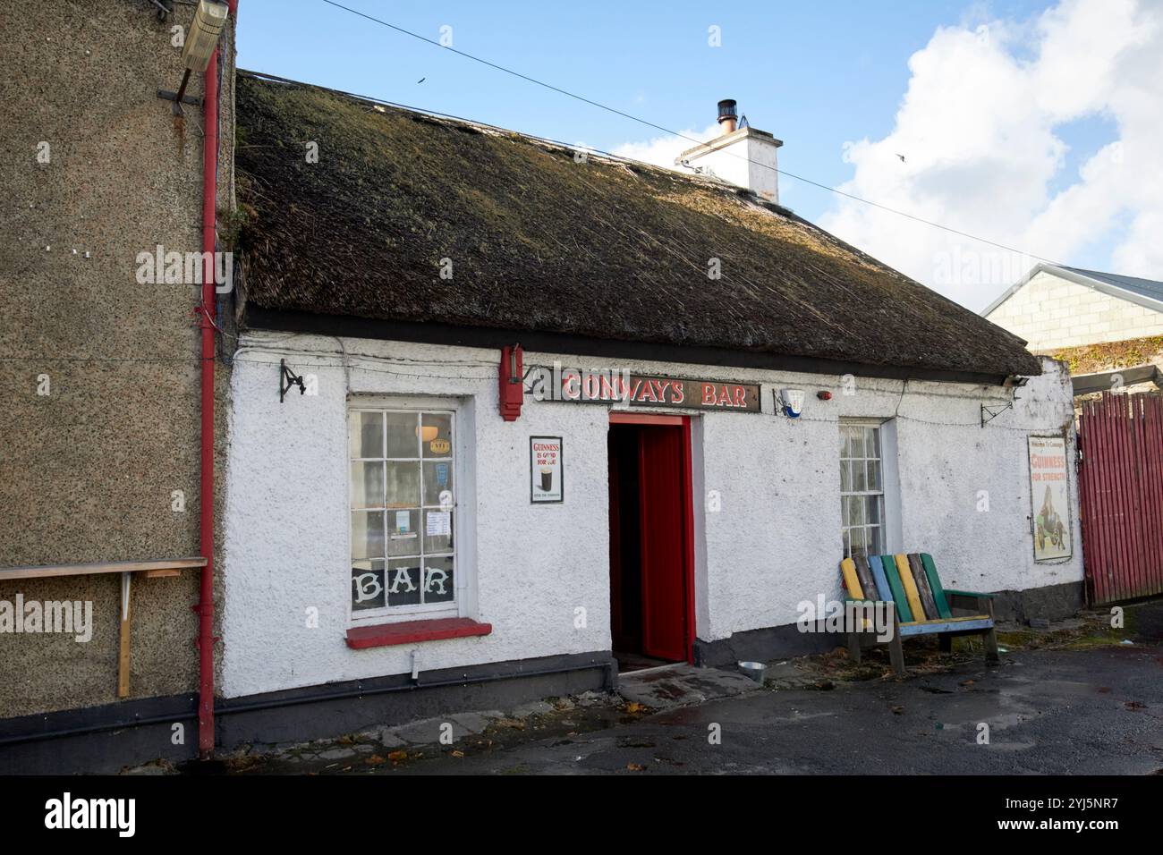 conways bar in an old thatched cottage house ramelton, county donegal ...
