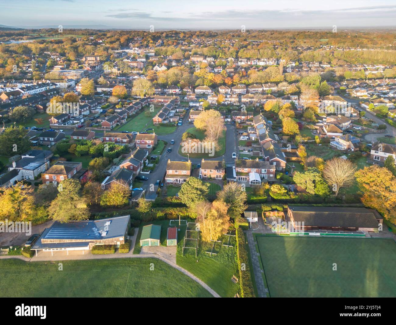 aerial view of the adastra playing fields and the town of hassocks west ...