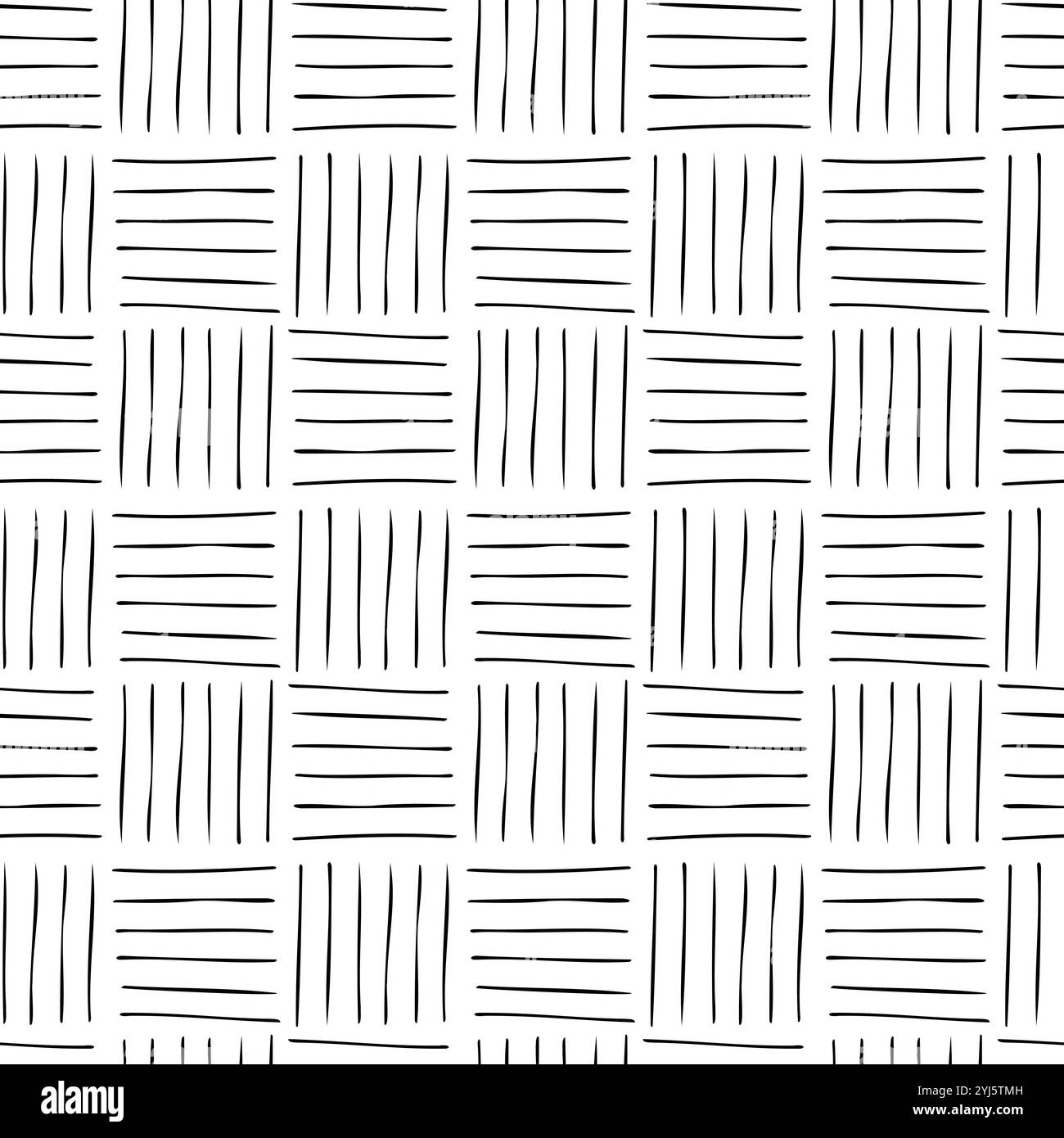 Seamless doodle pattern. Simple vertical and horizontal lines Stock ...