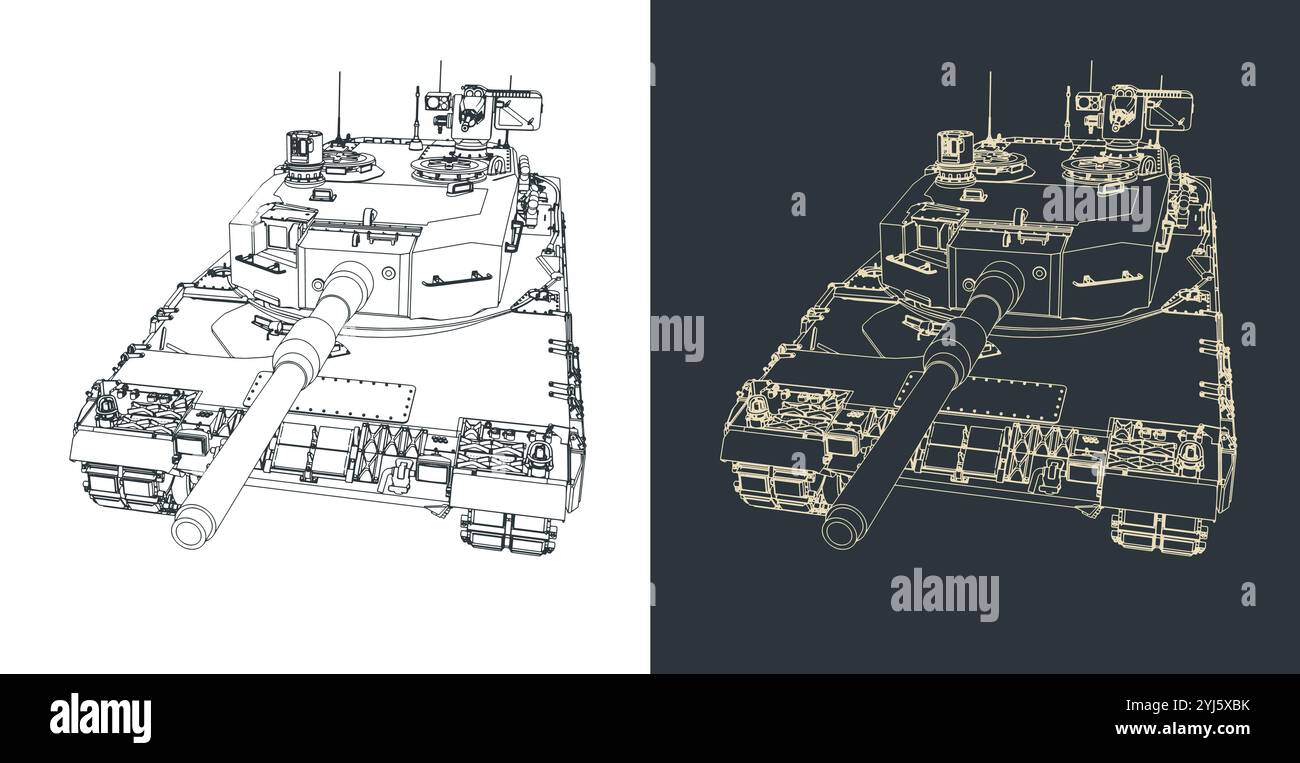 German leopard 2 tank Stock Vector Images - Alamy