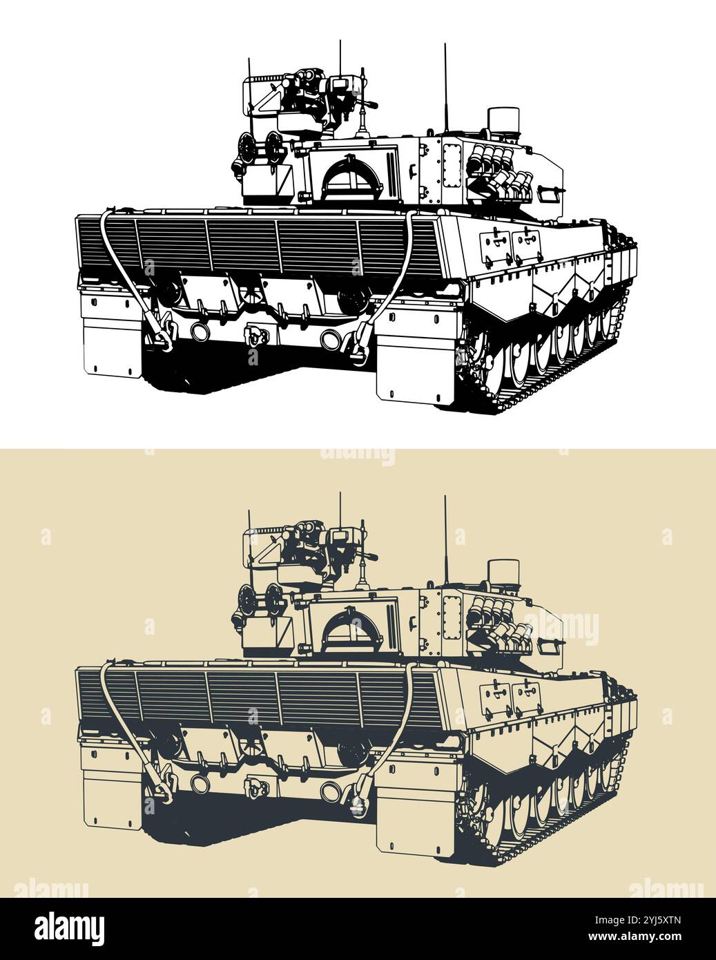 Leopard 2 Stock Vector Images - Alamy