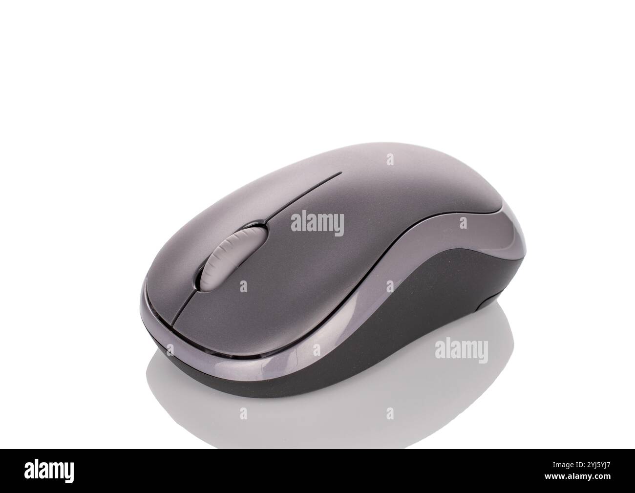 One wireless computer mouse, macro, isolated on white background Stock ...