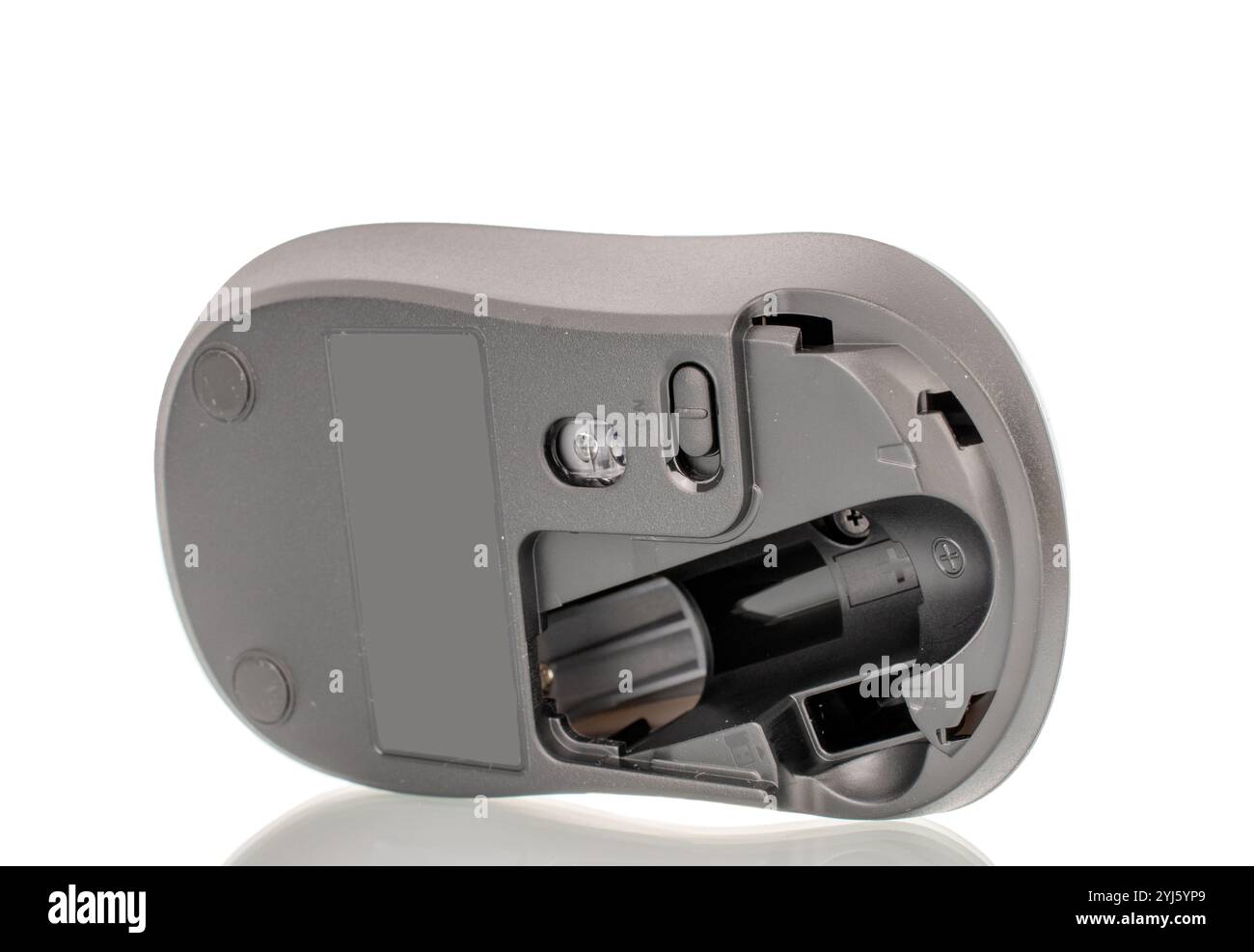 One wireless computer mouse, macro, isolated on white background Stock ...