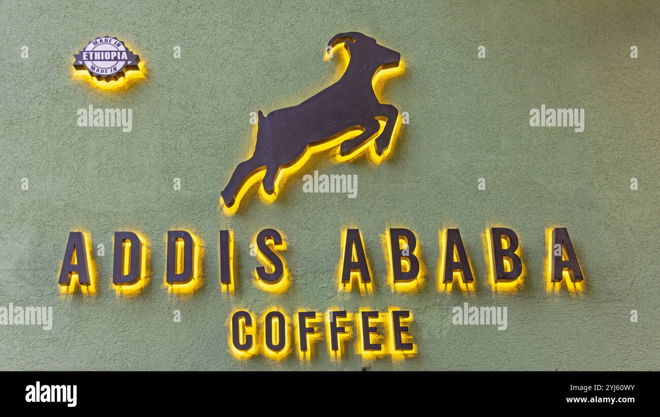 Istanbul, Turkey - October 18, 2023: Illuminated 3d Sign Addis Ababa ...