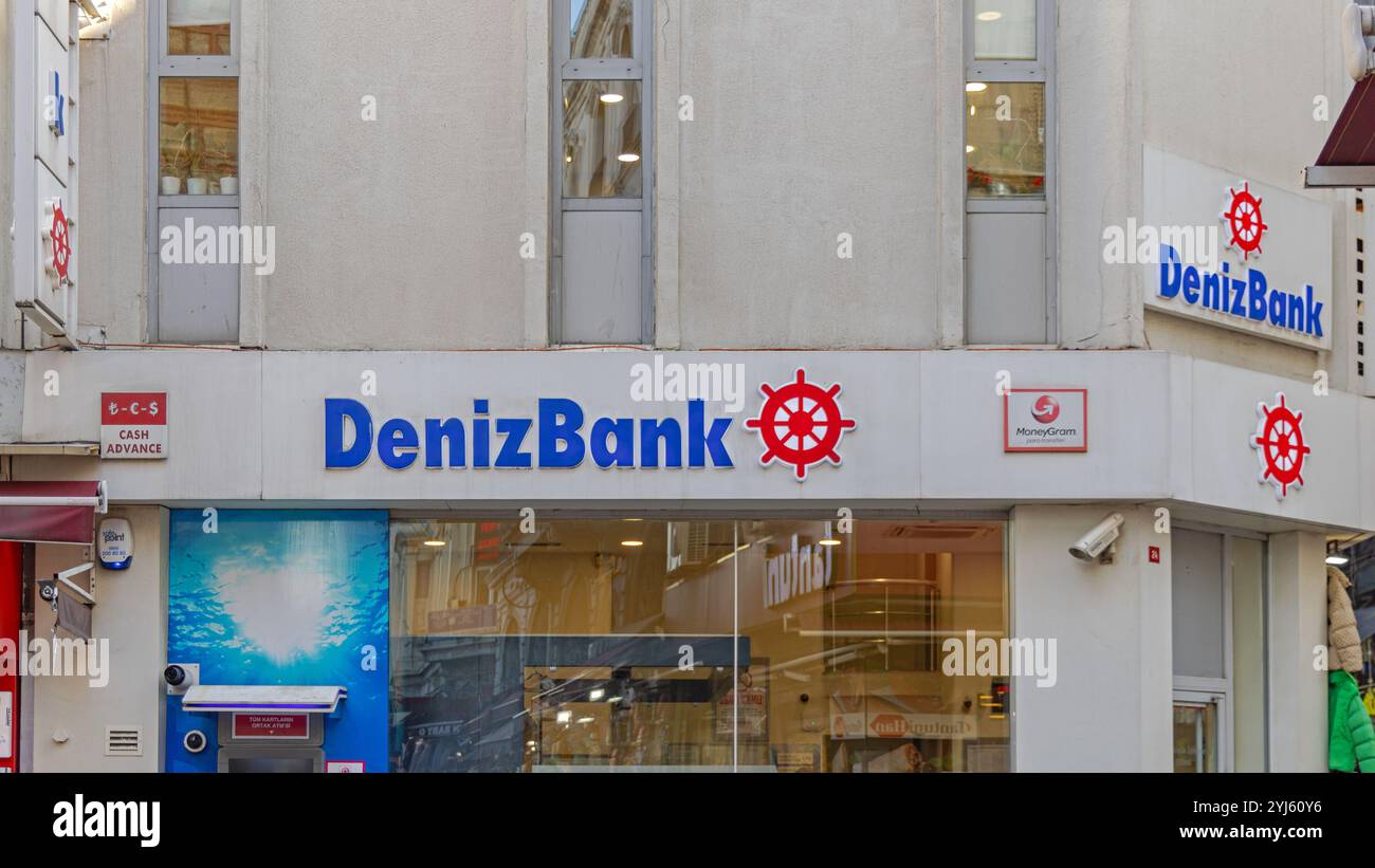 Istanbul, Turkey - October 19, 2023: Large Private Banking Deniz Bank ...