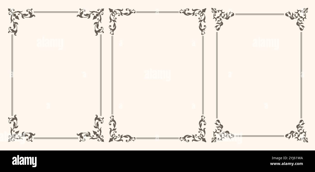 Set of Decorative vintage frames Stock Vector Image & Art - Alamy